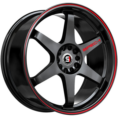 Spec-1 SPT-33 17x8 4x100/4x4.5" +38 Black/Red SPT-33178938GBRL