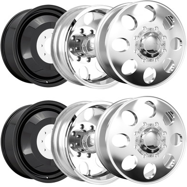 Set of 6-20" Inch Ion 167 Dually 8x200 Polished Wheels Rims 167-2877P-6 ...