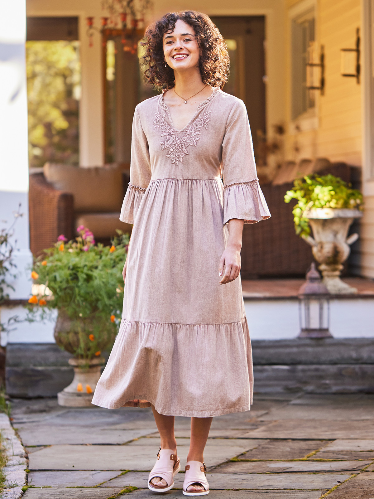 Coco Mori Dress - Latte | Shop Beautiful Designs by April Cornell - Canada