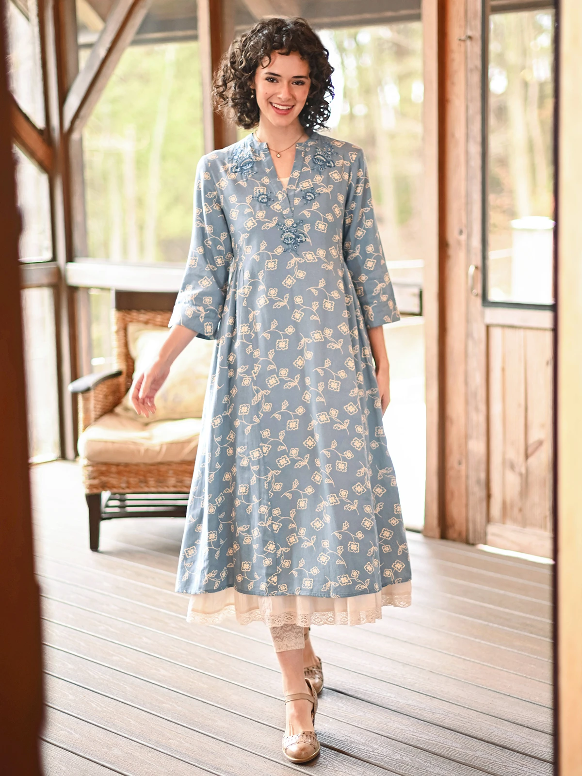 Stay Home Today Smocked Dress - Smoke Grey | Shop Beautiful Designs by ...