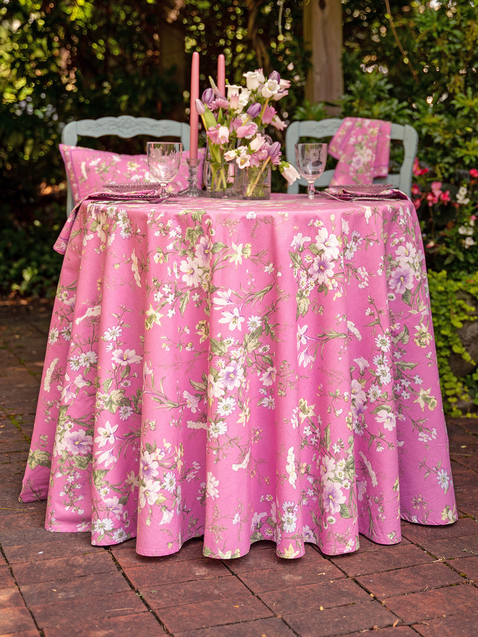 Graceful Garden Round Cloth - Rose | Shop Beautiful Designs by April ...