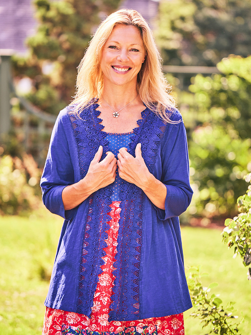 Chloe Cover Up - Navy | Shop Beautiful Designs by April Cornell - Canada