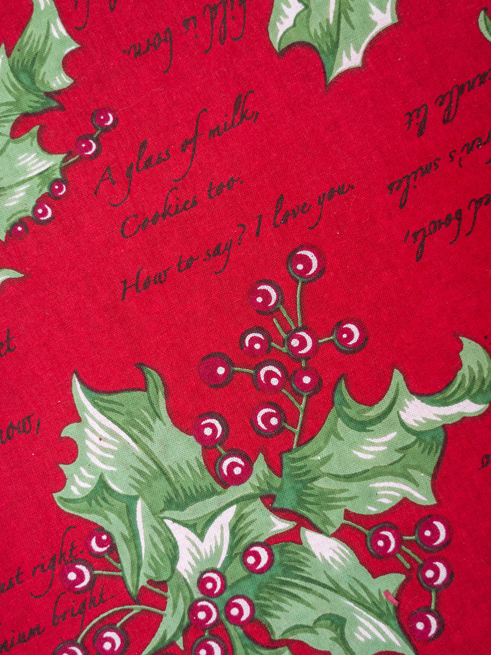 Holly Song Round Cloth - Red | Shop Beautiful Designs by April Cornell ...