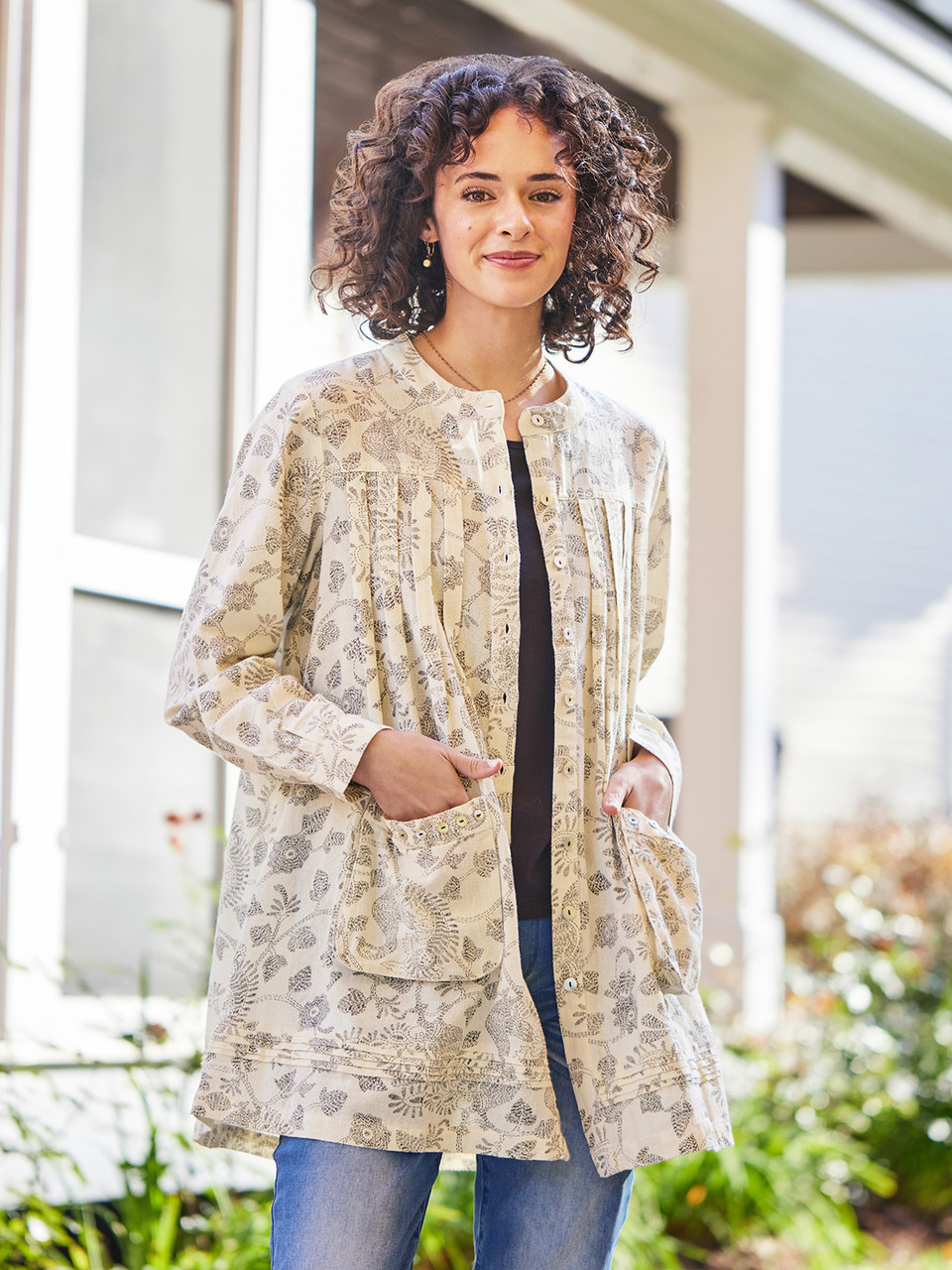 Dancing Peacock Artist Smock | Shop Beautiful Designs by April Cornell ...