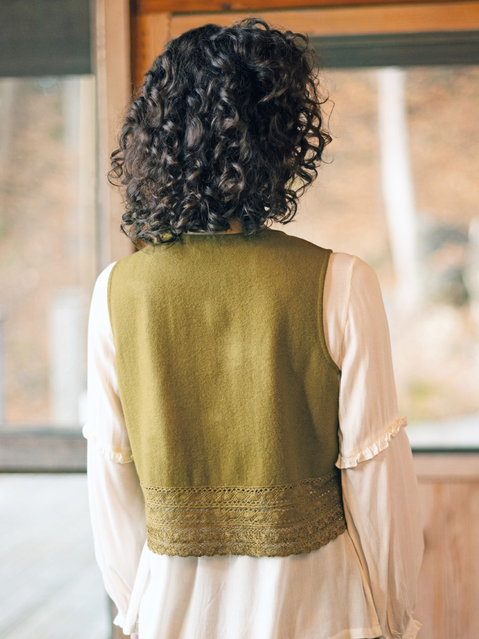 Hamlet Wool Vest - Olive | Shop Beautiful Designs by April Cornell
