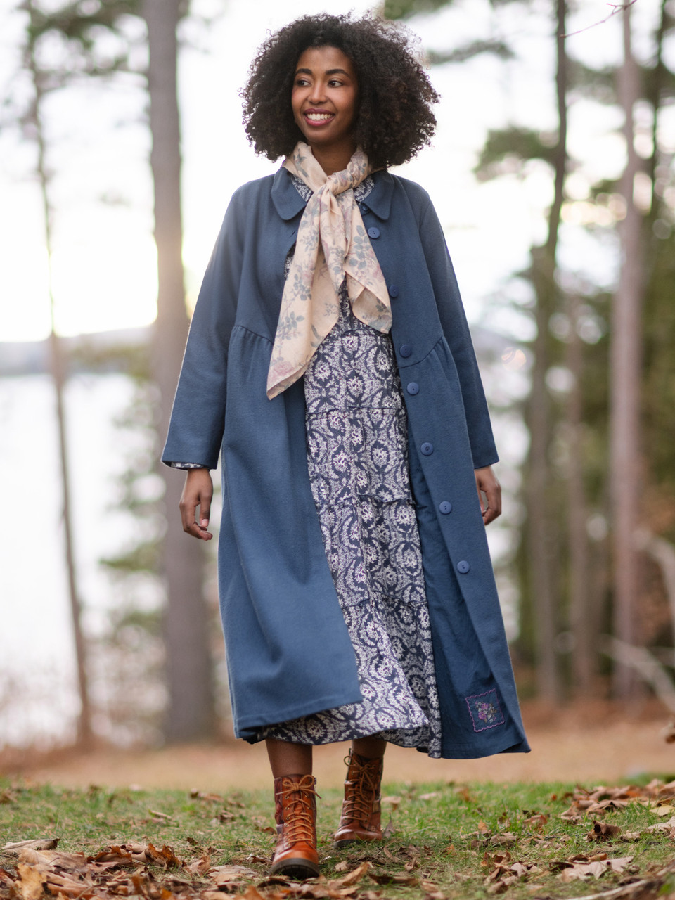 Sherwood Wool Coat - Navy | Shop Beautiful Designs by April Cornell