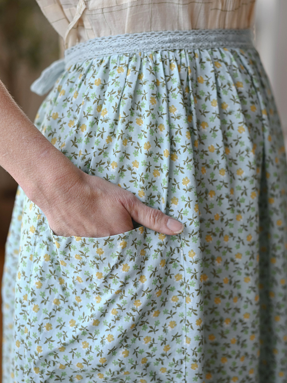 Daphne Half Pinny - Powder Blue | Shop Beautiful Designs by April Cornell