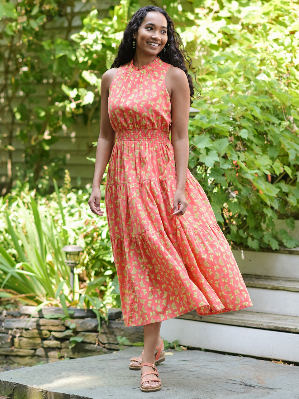 Papillon Dress - Coral | Shop Beautiful Designs by April Cornell