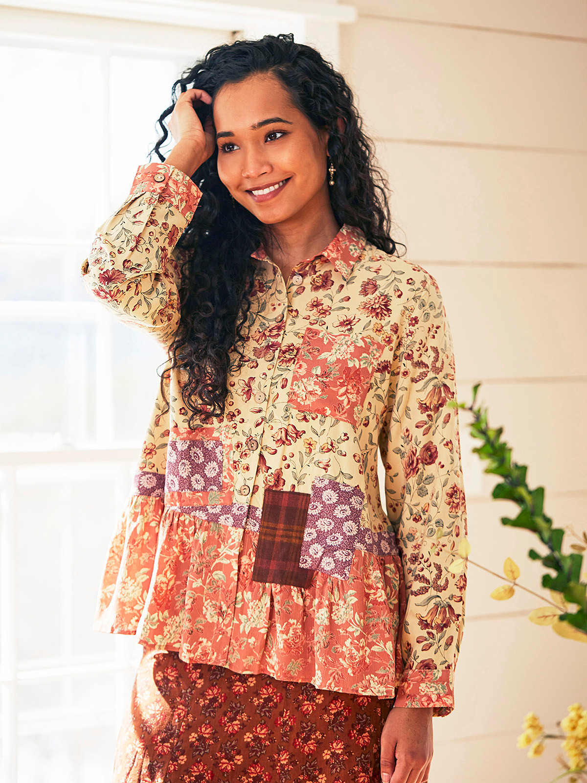 Baroque Rose Patchwork Blouse | Shop Beautiful Designs by April Cornell ...