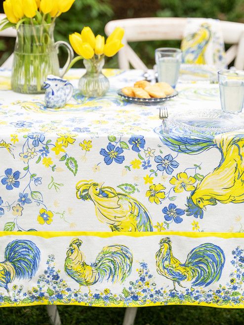 Rooster Tablecloth - Provence | Shop Beautiful Designs by April Cornell ...