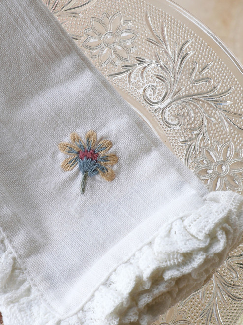 Love Note Embroidered Napkin Set of 2 - Ecru | Shop Beautiful Designs ...