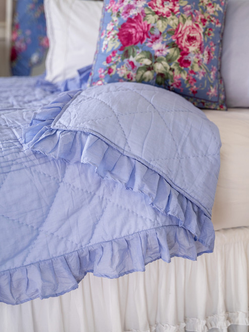 Pretty Pintuck Quilt - Periwinkle | Shop Beautiful Designs by April ...