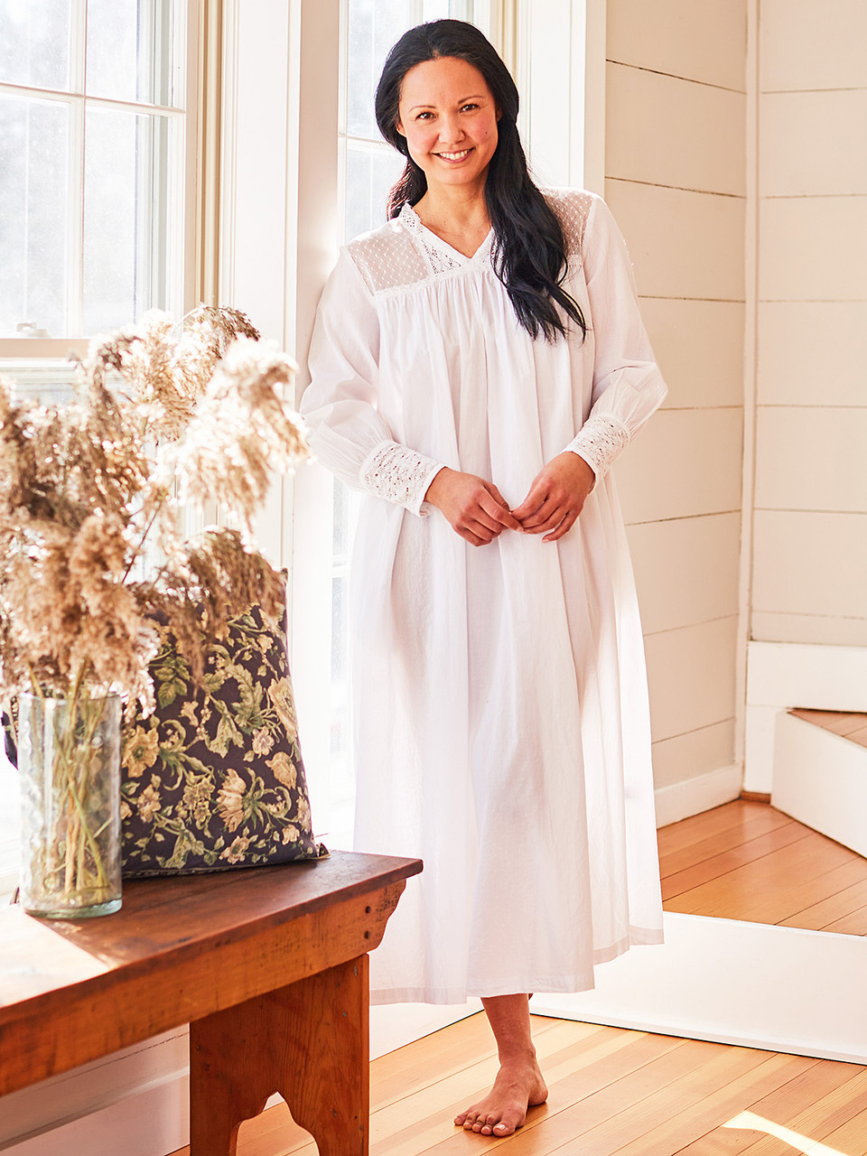Esme Slip Nighty - White | Shop Beautiful Designs by April Cornell - Canada