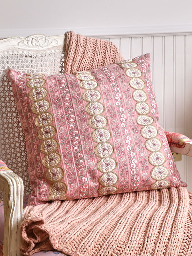 Bel Canto Cushion Cover - Pink | Shop Beautiful Designs by April ...