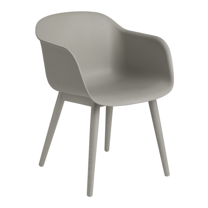 Muuto Fiber Armchair with Wood Base | Made From Recycled Materials