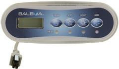 4 BUTTON CONTROL PANEL, BALBOA, TP200W W/OVERLAY T-J-L-A - SpaParts123