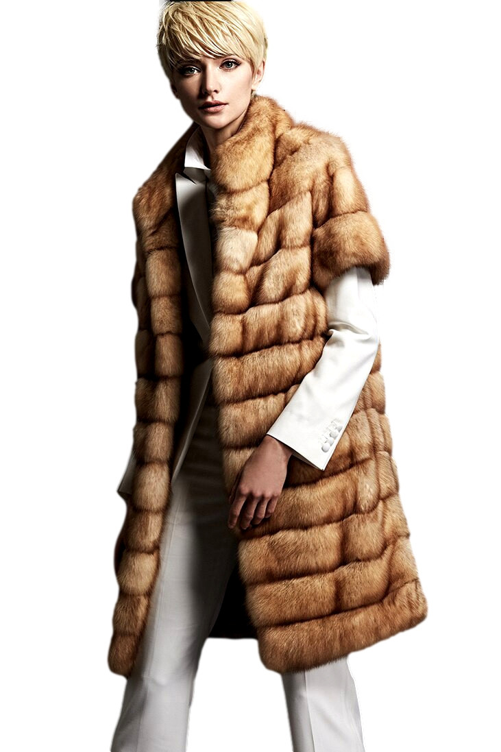 Golden Sable Fur Vest | SKANDINAVIK FUR