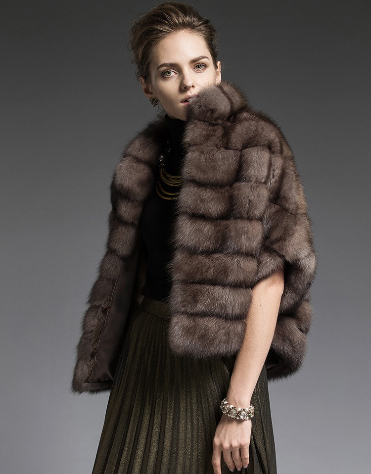 Silver Tips Sable Fur Cape | SKANDINAVIK FUR