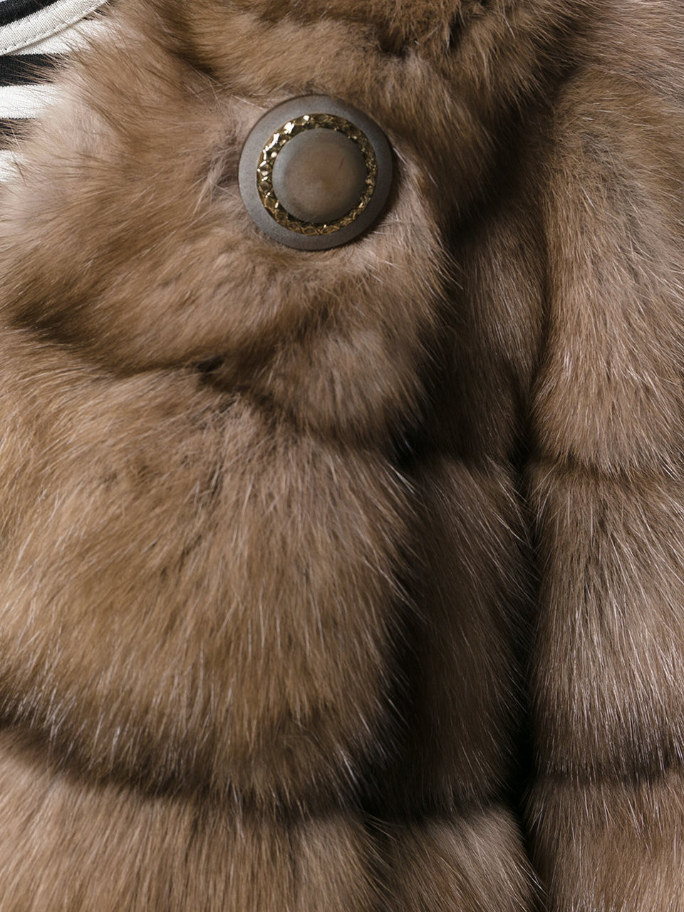 Golden Russian Sable Fur Coat Hooded | SKANDINAVIK FUR