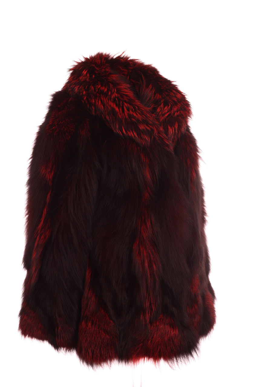 Red Fox Fur Coat Waist Length Amelie | SKANDINAVIK FUR