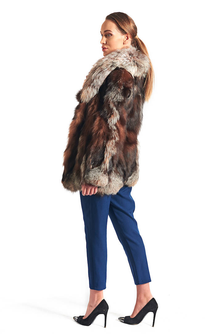 Crystal Fox Fur Coat Monique | SKANDINAVIK FUR