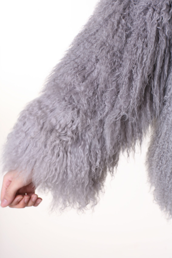 Sapphire Mongolian Lamb Fur Coat | SKANDINAVIK FUR