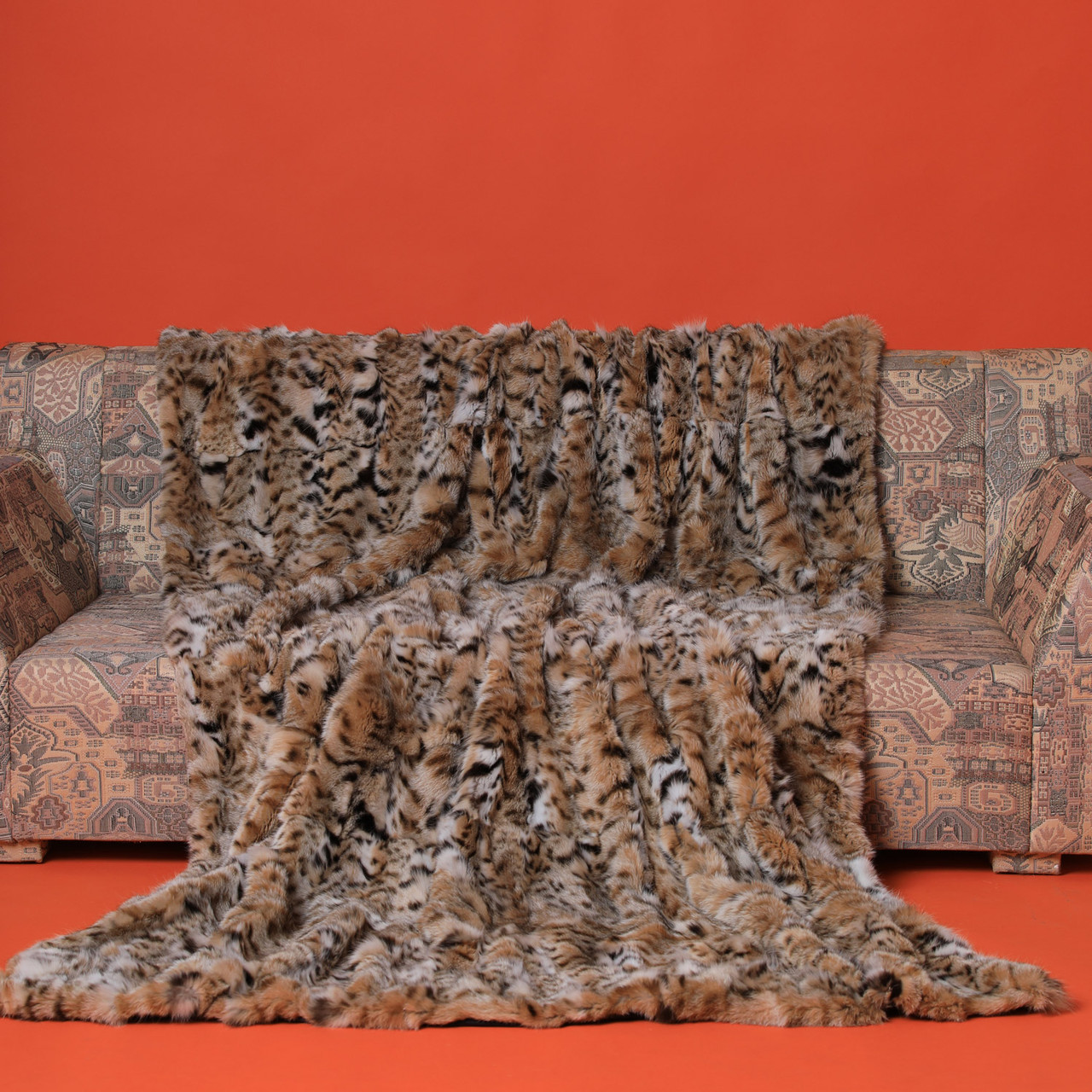 Lynx Bobcat Fur Blanket Throw | SKANDINAVIK FUR