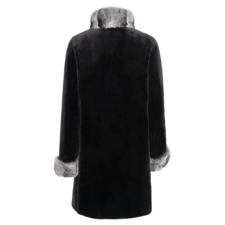 Reversible Mink Chinchilla Fur Coat | SKANDINAVIK FUR