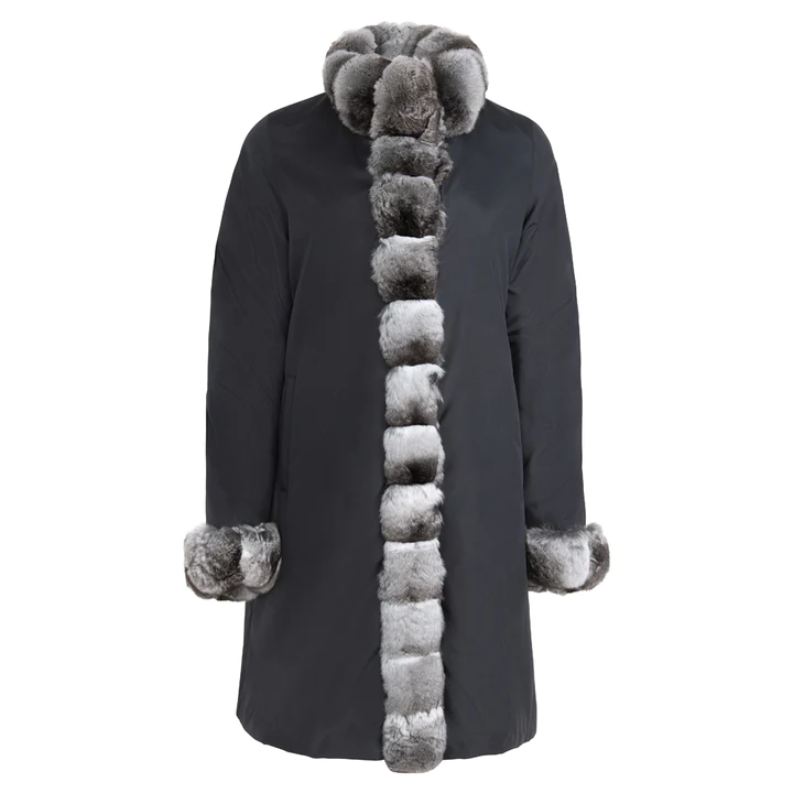 Reversible Mink Chinchilla Fur Coat | SKANDINAVIK FUR