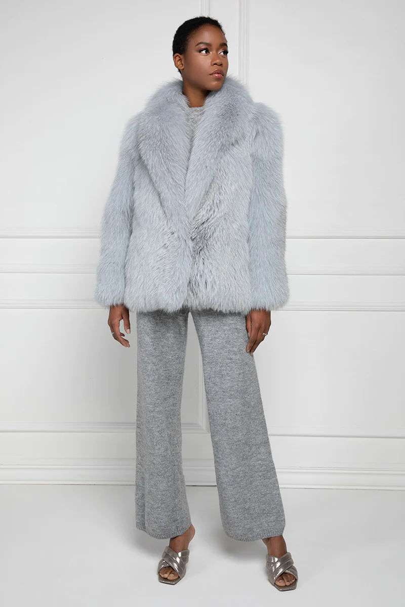 Ciel Fox Coat Shawl Collar | SKANDINAVIK FUR