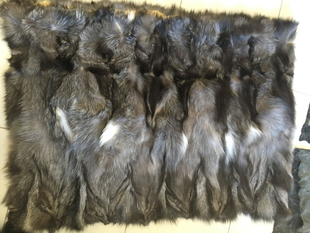 Blue frost fox Sectional Fur Plate triangular design | SKANDINAVIK FUR