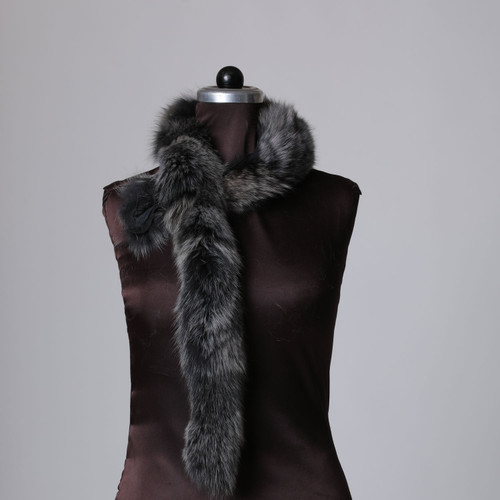 Charcoal Gray Fox Trim Dense - SK FUR LTD