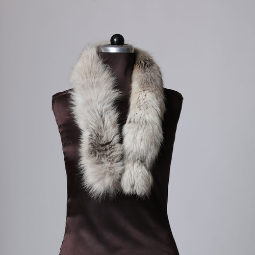 Pale Gray Fox Fur Trim - SK FUR LTD