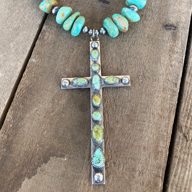 Cross Multi-Stone Turquoise Necklace