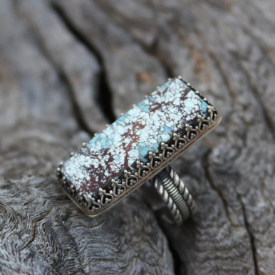 Red River Rectangle Turquoise Ring