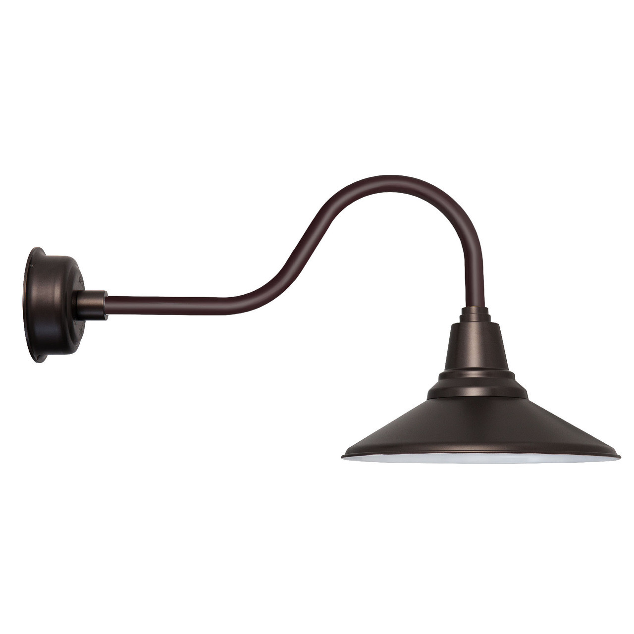 Solid Copper 16" Vintage LED with Contemporary Gooseneck Arm Barn Light ...