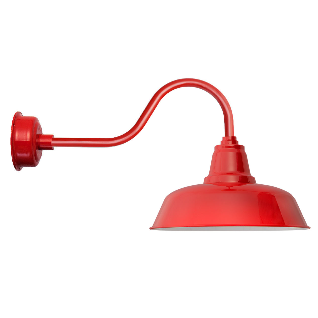 Red 14" Contemporary Farmhouse Indoor/Outdoor LED Barn Light - Cocoweb ...