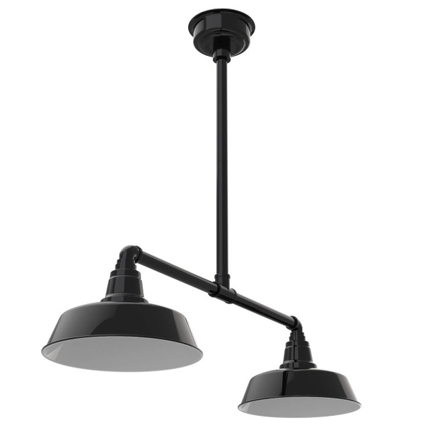 12" Double Ceiling Farmhouse Pendant Light in Black - Cocoweb - Quality ...
