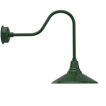 Calla Vintage Green 16" Sleek Indoor/Outdoor LED Barn Light - Cocoweb ...