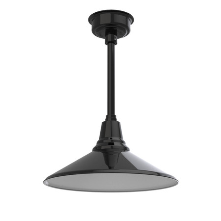18" Calla LED Pendant Light in Black with Black Downrod - Cocoweb ...