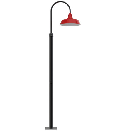 8 ft Farmhouse LED Barn Post with 16" Shade - Red - Cocoweb - Quality ...