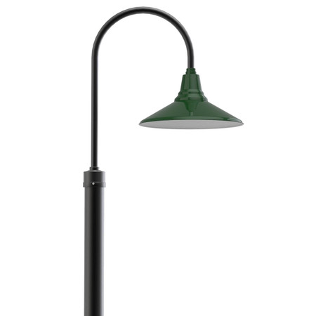 Outdoor Lamp Post Light with Calla Green Shade, Available in 8ft, 11ft ...