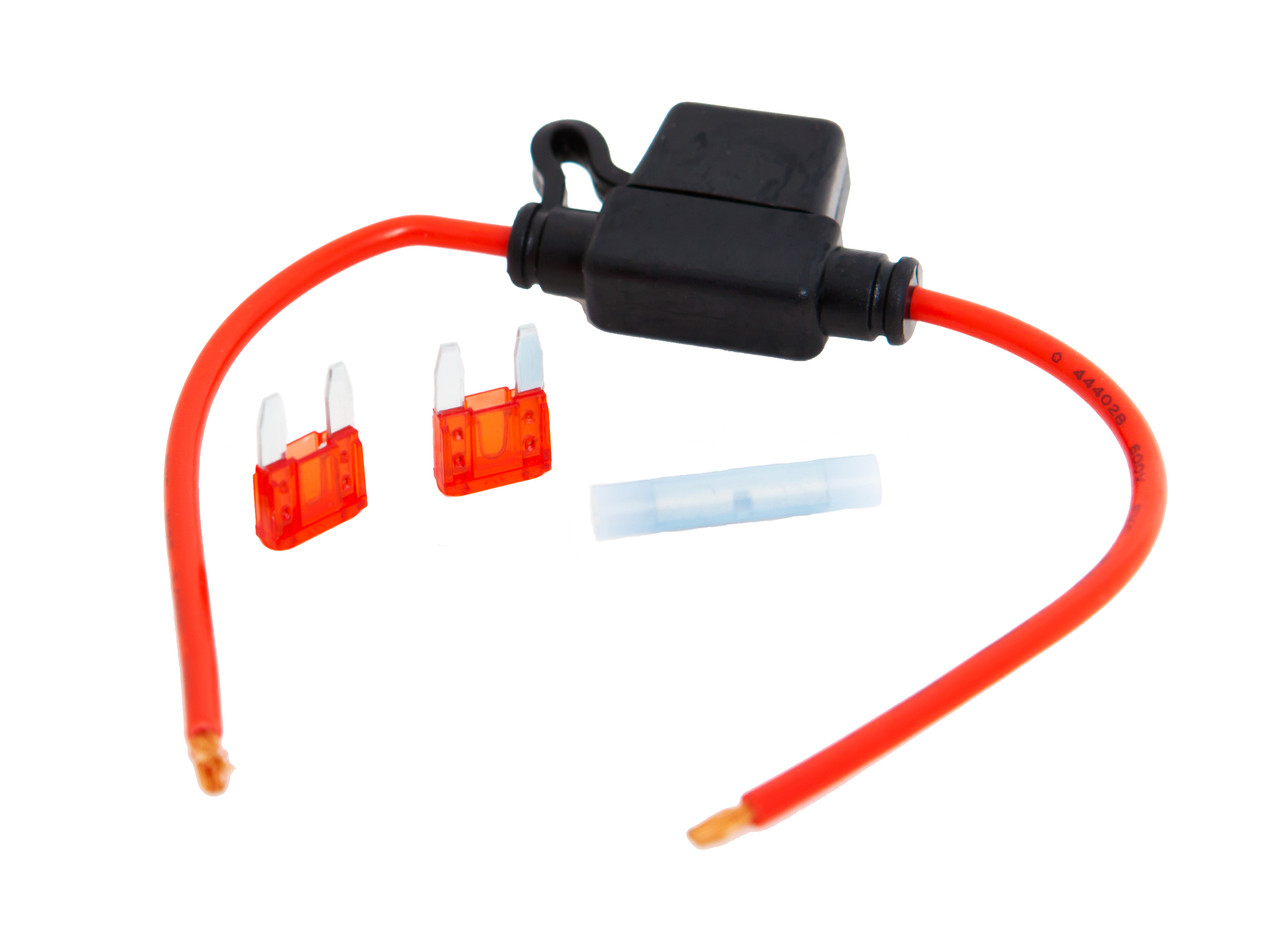 Inline Mini Fuse Holder 14AWG with 1 AMP Fuses