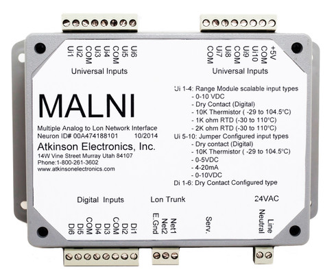 MALNI Multiple Analog to Lon Network Interface