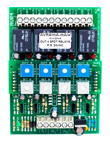 AVR4C: 4 Channel Adjustable Voltage Sensitive Relay Voltage Milliamp ...