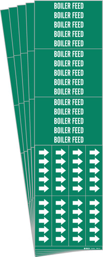 Brady 2.75" x 2.25" BOILER FEED Pipe Marker - 7032-3C-PK