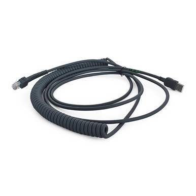 Zebra Barcode Scanner Scanner USB Cable (15' Coiled) - CBA-U09-C15ZAR
