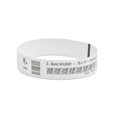 Zebra 0.75" x 11" Z-Band UltraSoft Wristband (Roll) - 10018855-EA
