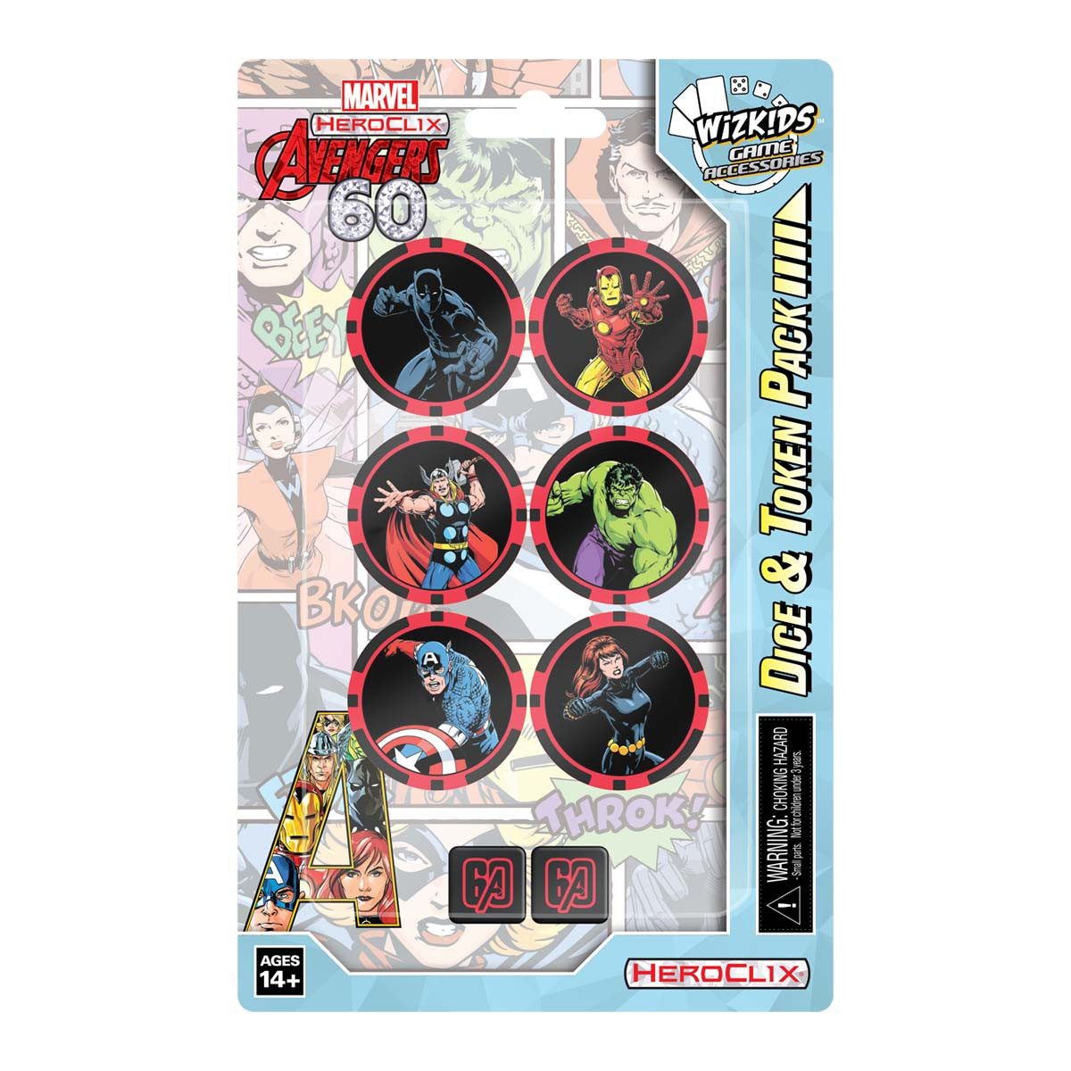 Marvel HeroClix: Avengers 60th Anniversary Dice & Token Pack - Gotham ...