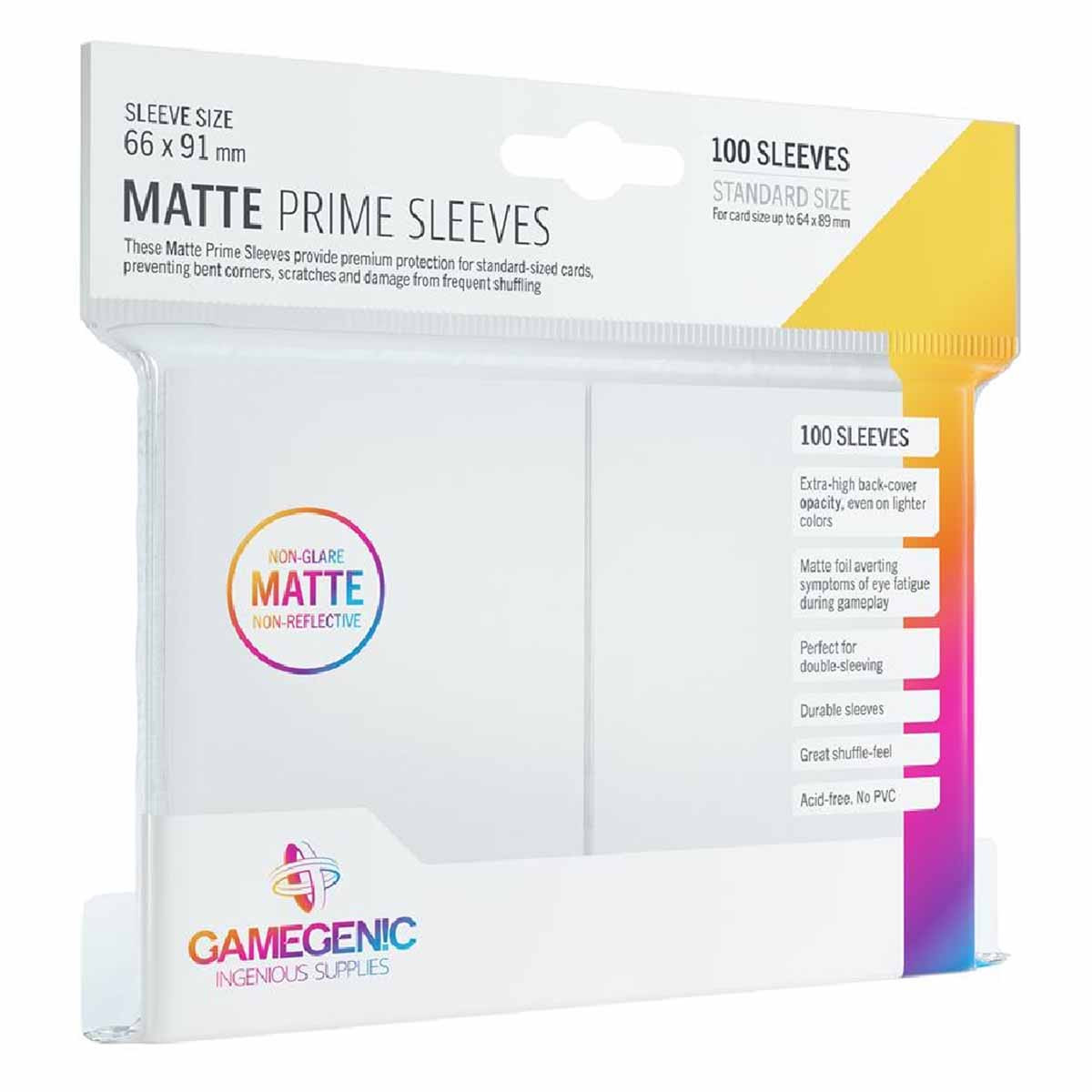 MATTE Prime Sleeves: White - Gotham City Hobbies / BattleCityGym